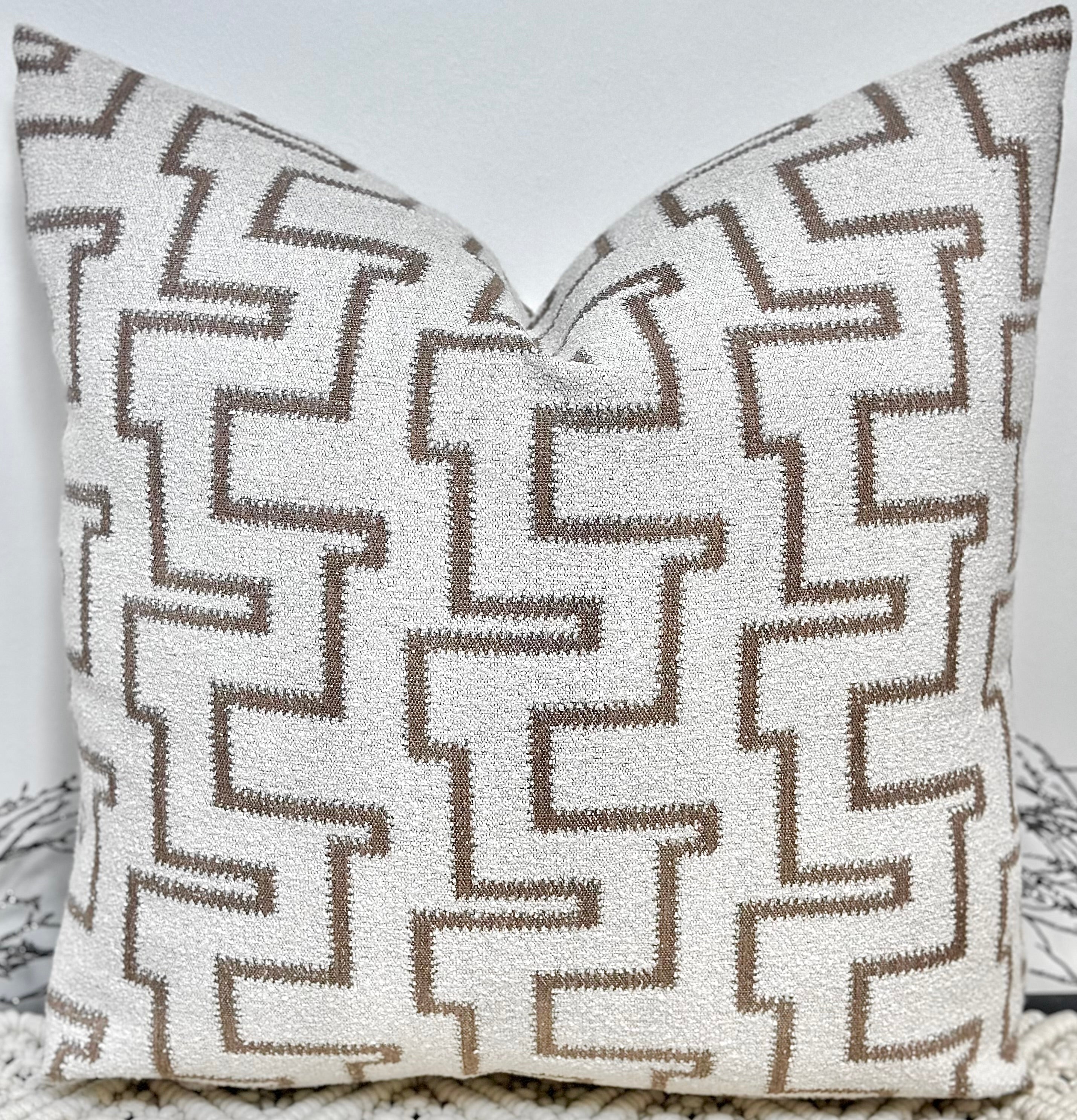 The Couture Cushion | The White Taupe Rowan – The Couture Cushion Ltd