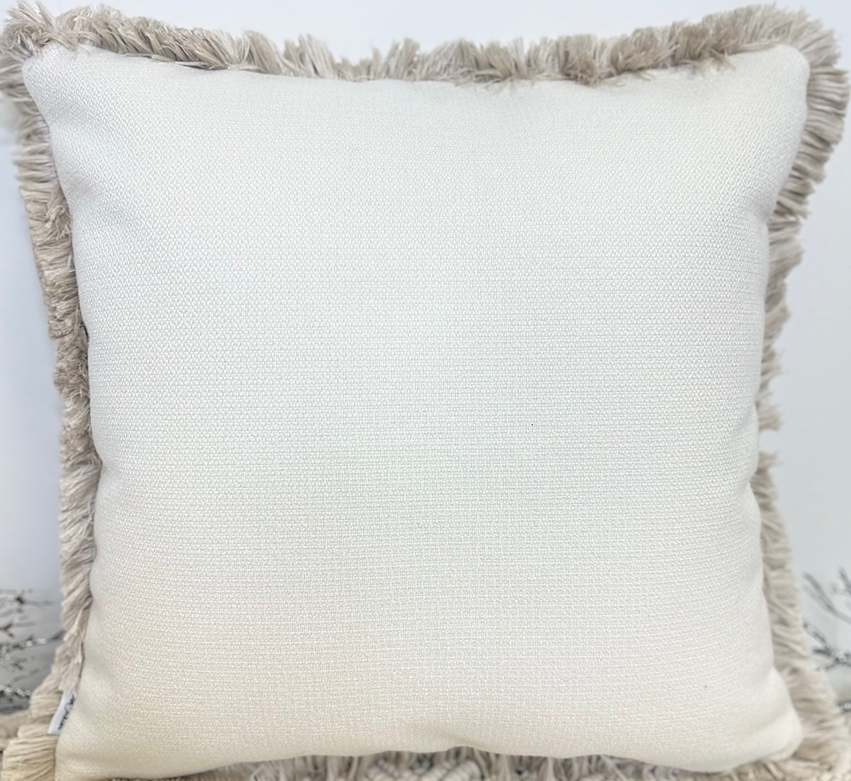 The Couture Cushion | The Ivory Mae Fringed In Pebble – The Couture ...