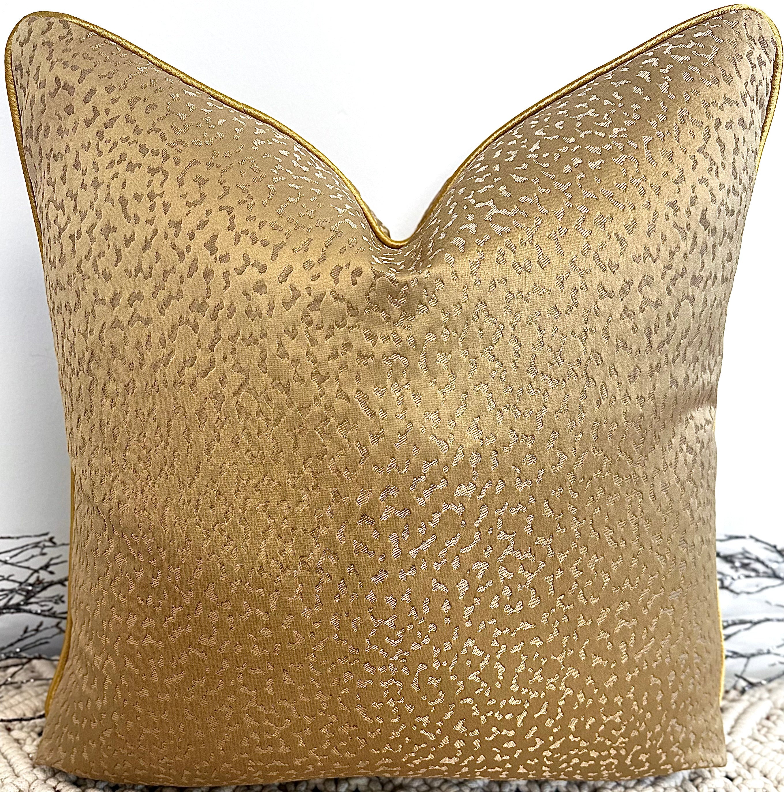 The Couture Cushion | The Gold Mossimo Piped in Bright Gold Cushion ...