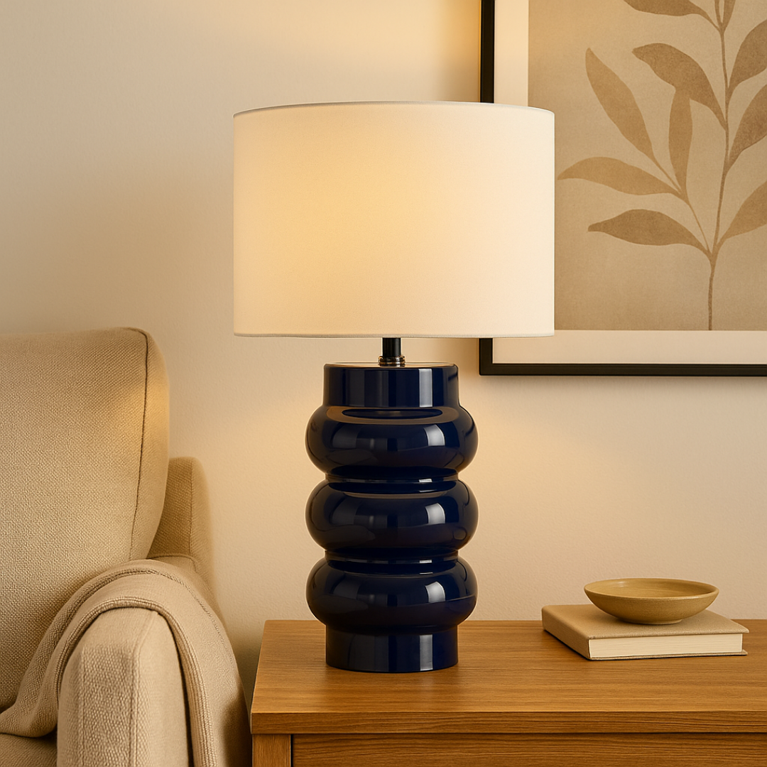 Zenya Navy Table Lamp – The Couture Cushion Ltd