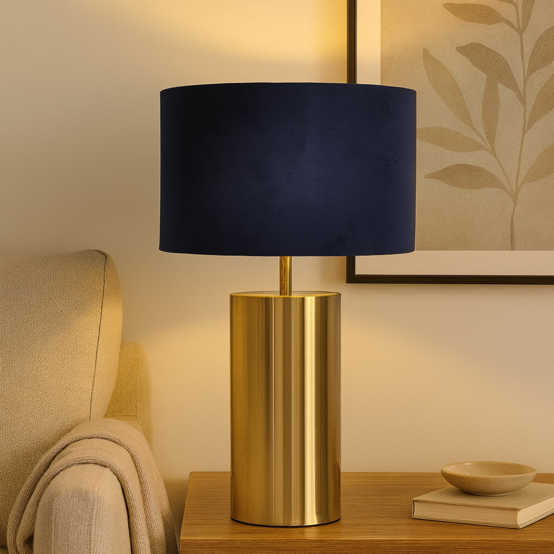 Ziva Large Navy Touch Table Lamp – The Couture Cushion Ltd