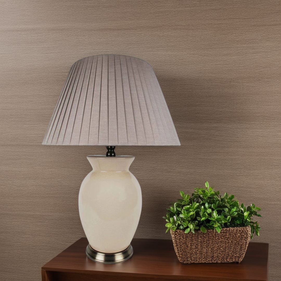 Christina 56cm Table Lamp Cream – The Couture Cushion Ltd